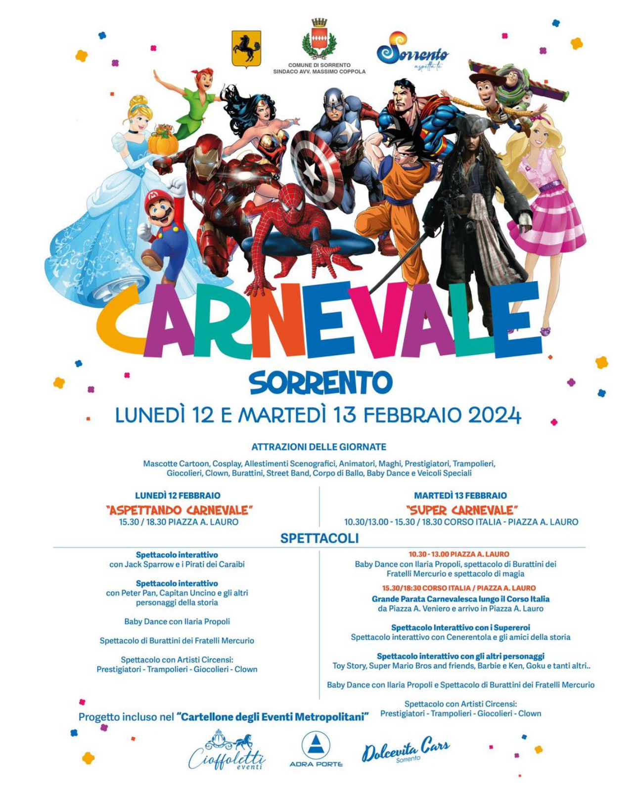 Carnevale 2024 a Sorrento - Il Programma - About Sorrento
