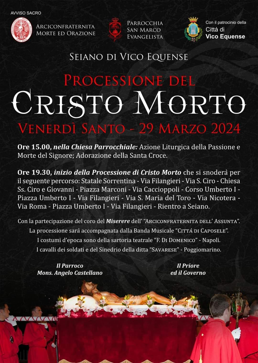 Settimana Santa 2024 Vico Equense: La Processione del Cristo Morto di ...